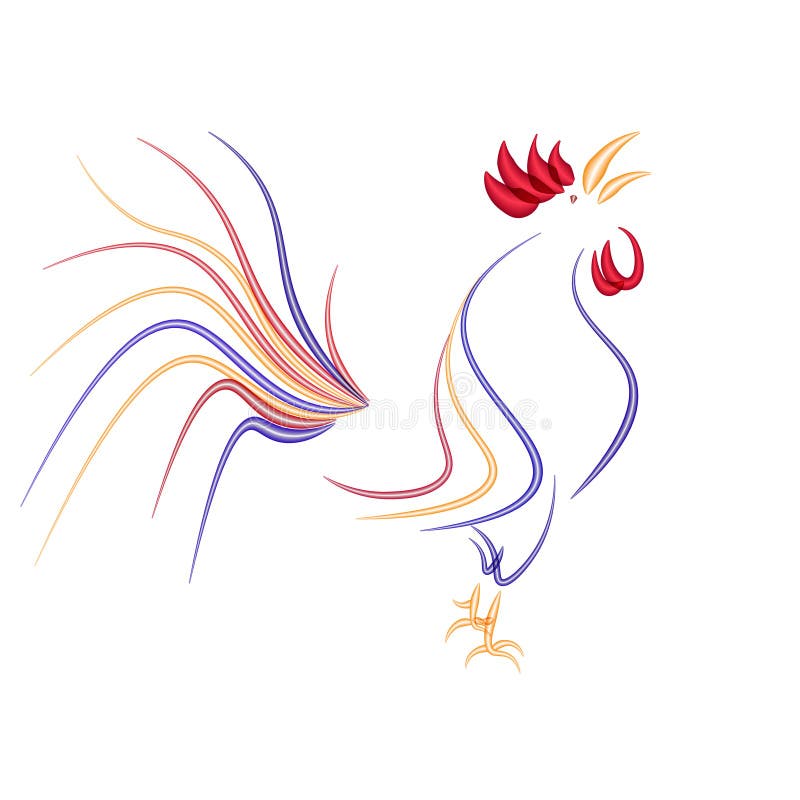 Stylized Rooster Logo stock vector. Illustration of color - 111385003