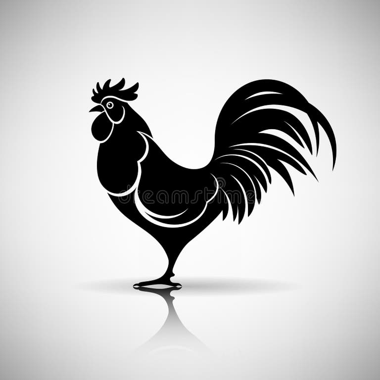 Stylized Rooster stock vector. Illustration of domestic - 59069883