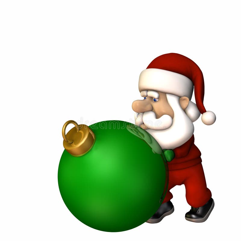 Santa pushing sleigh stock illustration. Illustration of walking - 12038801