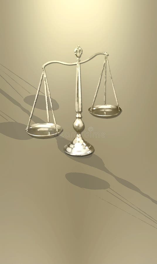 Stylized scales of justice stock illustration. Illustration of balance ...