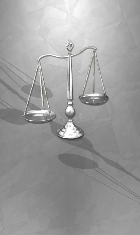 Stylized scales of justice stock illustration. Illustration of judicial ...