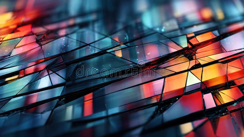 Stylized Screen Design Featuring Broken Glass and Glitch Effects ...