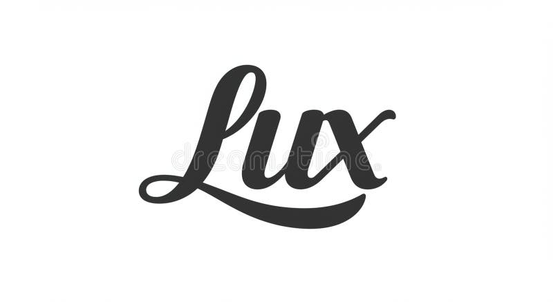 Stylized Script Text Spells "Lux" in Black. the Font is Cursive with ...