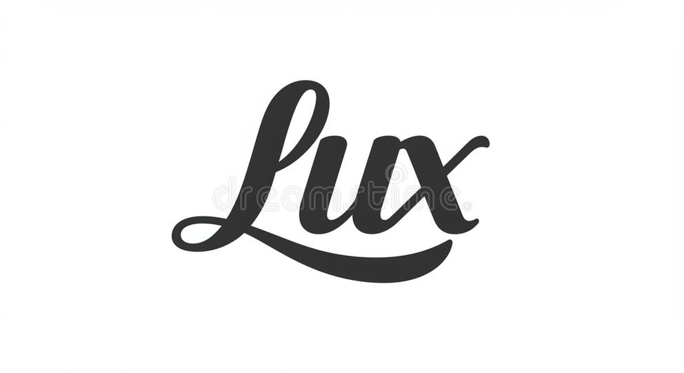 Stylized Script Text Spells "Lux" in Black. the Font is Cursive with ...