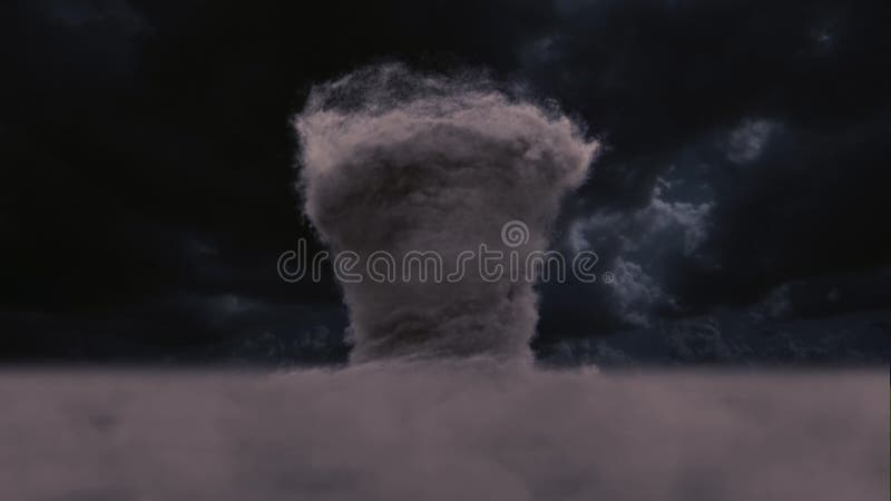 Conceptual Stylized Storm Looping Video with Tornado Stock Video ...