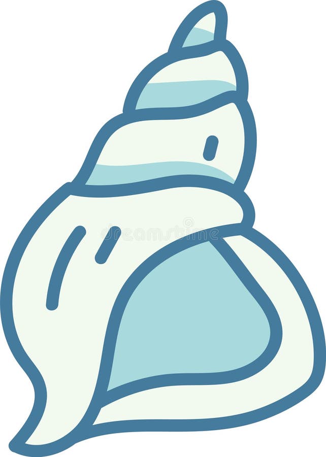 Stylized Seashell Drawing stock illustration. Illustration of vacation ...