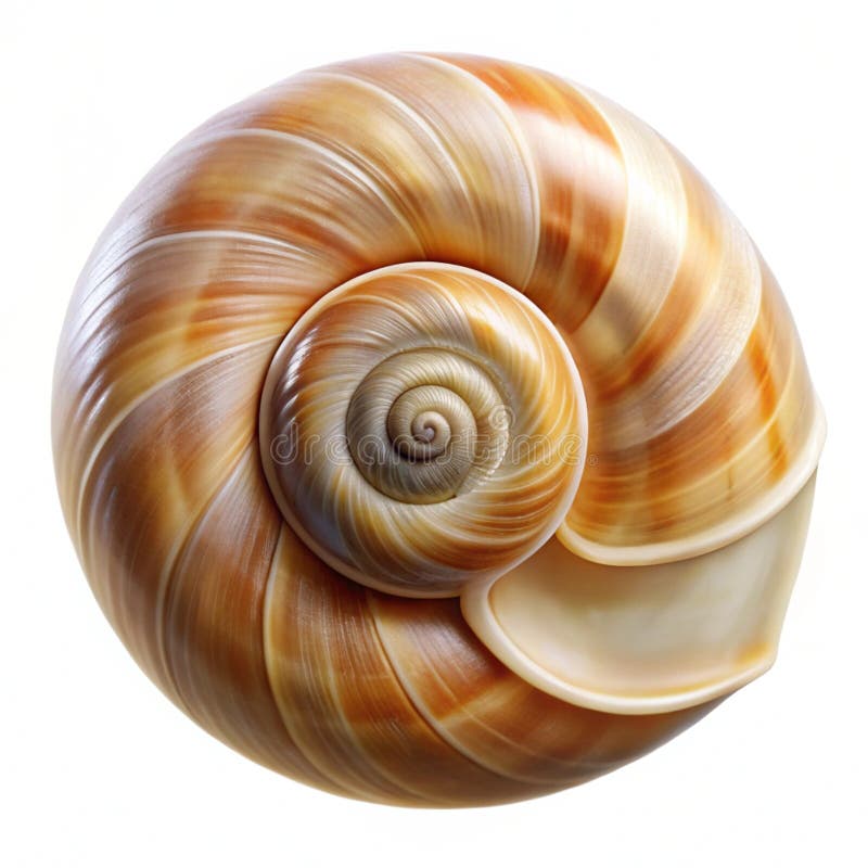 Abstract Spiral Seashell stock illustration. Illustration of fluidity ...