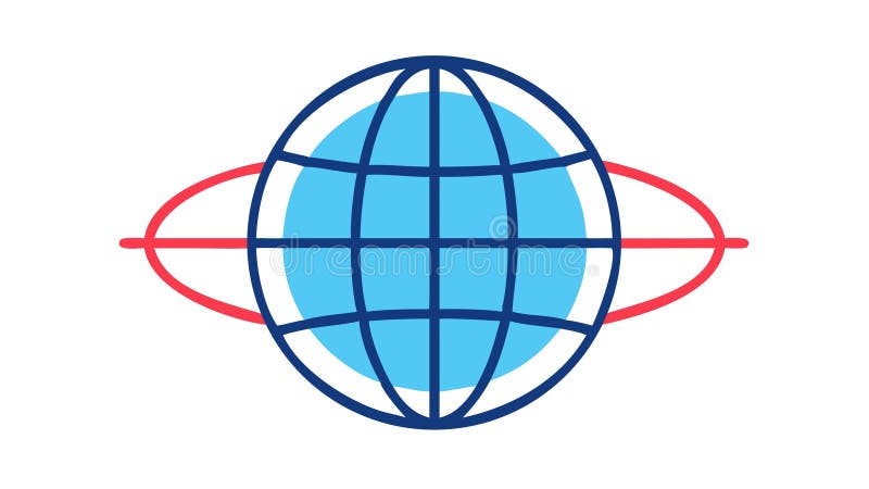 Stylized Segmented World Globe Connectivity Icon Stock Illustrations ...