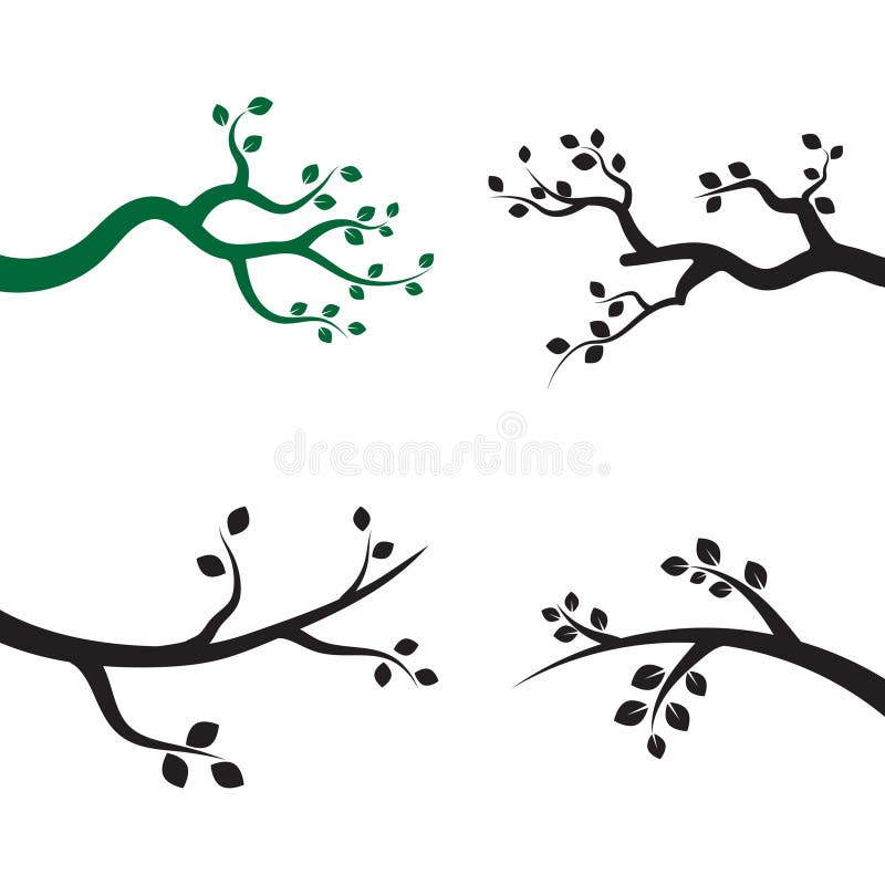 Stylized Set Branch Logo Vector and Symbol Stock Vector - Illustration ...