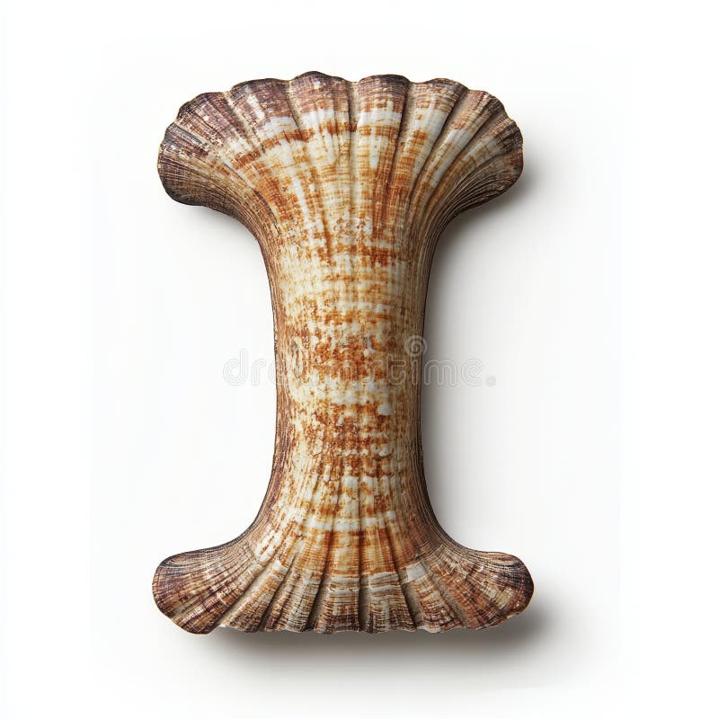 A Stylized Shell-shaped Object Resembling the Letter I Stock ...