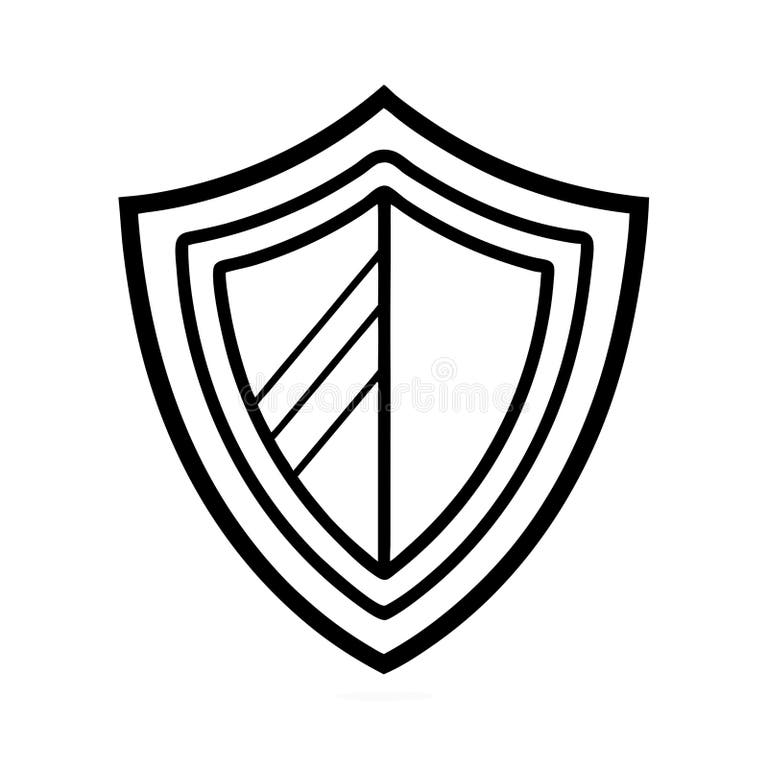 Stylized Shield for Security and Protection Themed Designs Coloring ...