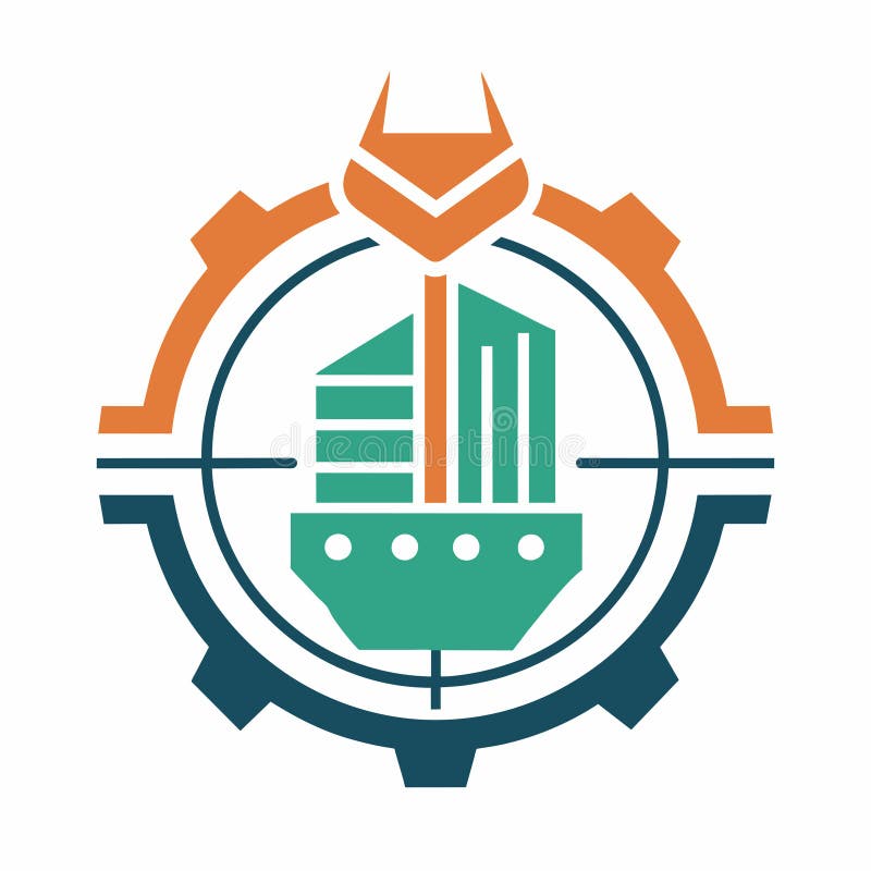 Stylized Ship Logo Design Representing Efficiency and Automation for a ...