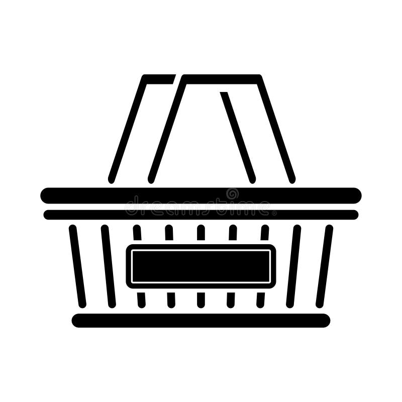 Stylized Shopping Basket Icon. Logo Grocery Basket Stock Vector ...