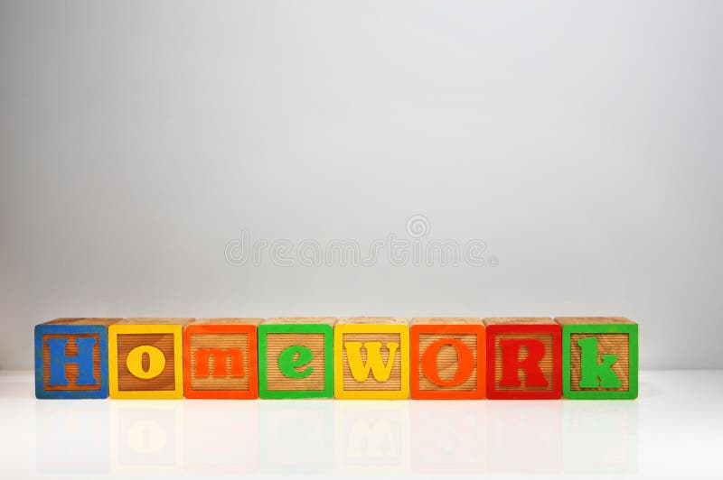 Stylized Shot of "Homework" Spelled Out with ABC Blocks Stock Image ...