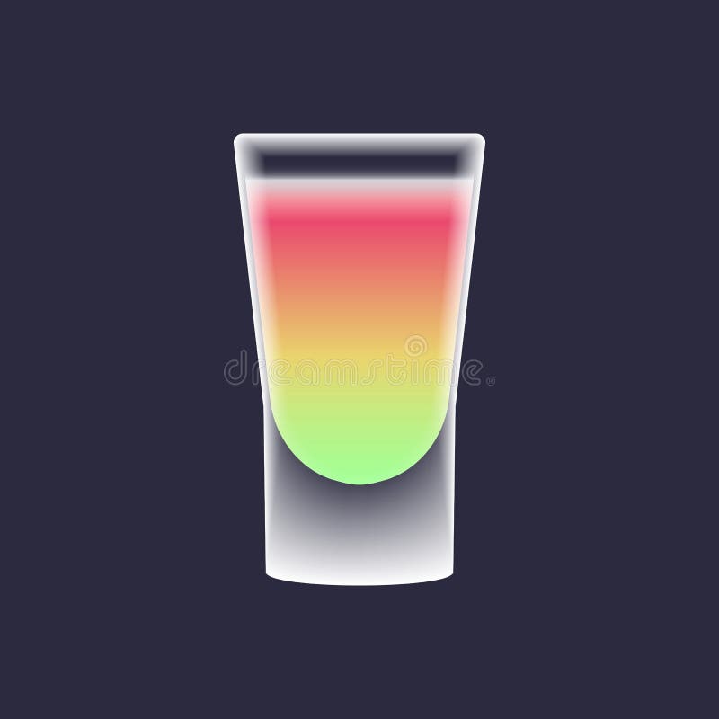 Stylized Shot Colorful Drink Stock Vector - Illustration of glass, shot ...