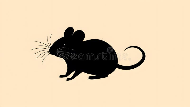 Mouse Silhouette Stylized Stock Illustrations – 495 Mouse Silhouette ...
