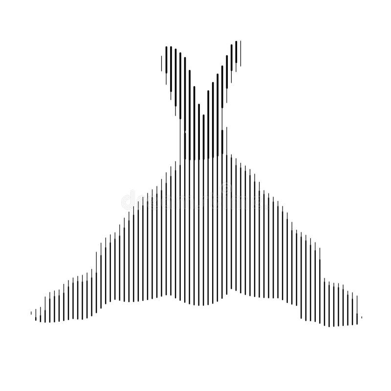 Stylized Silhouette of a Rabbit Resting in Minimalism Stock Vector ...
