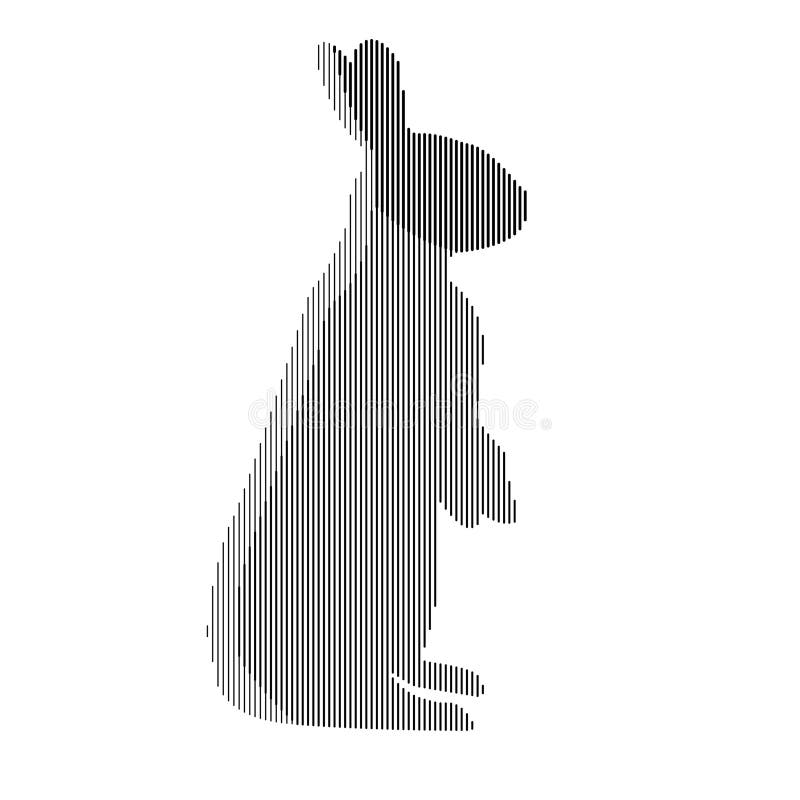 Standing Bunny Silhouette