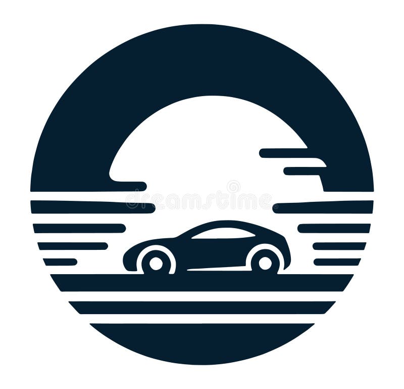 Vector, Sleek Front-view Car Silhouette, Perfect for Tech and Transport ...