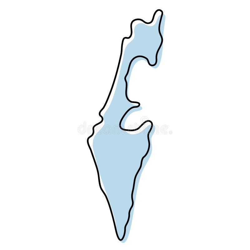 Israel Map Shape Outline Blue Stock Illustrations – 257 Israel Map ...