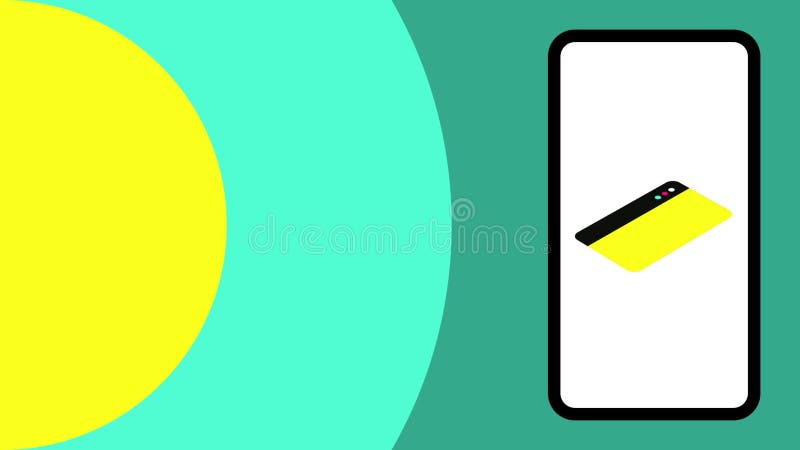 Stylized Smartphone Animation with a Looping Stack of Colorful Web ...