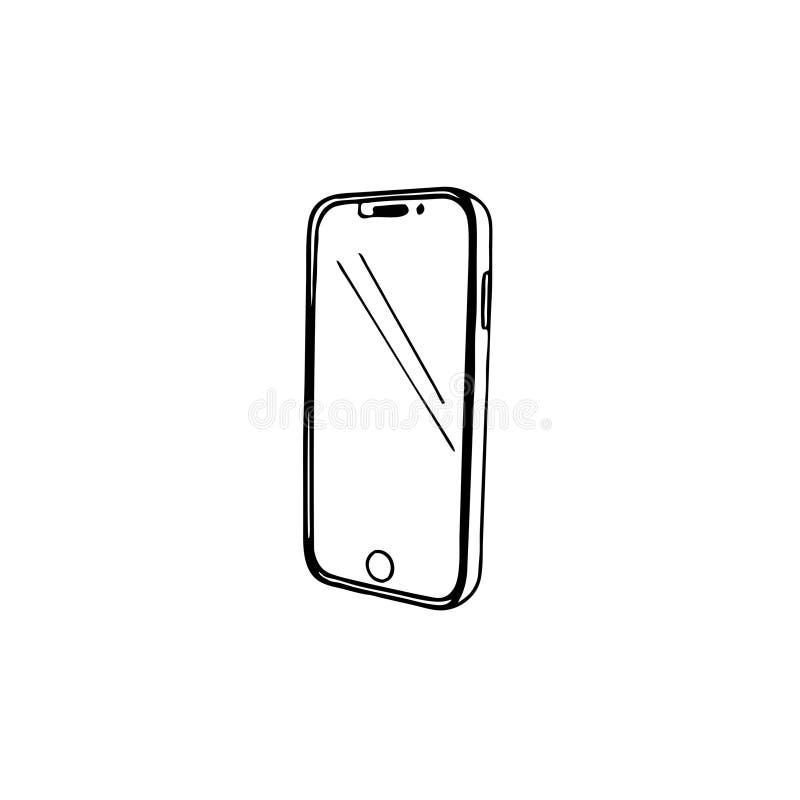 Stylized Smartphone Outline Vector Design for Modern Branding and ...