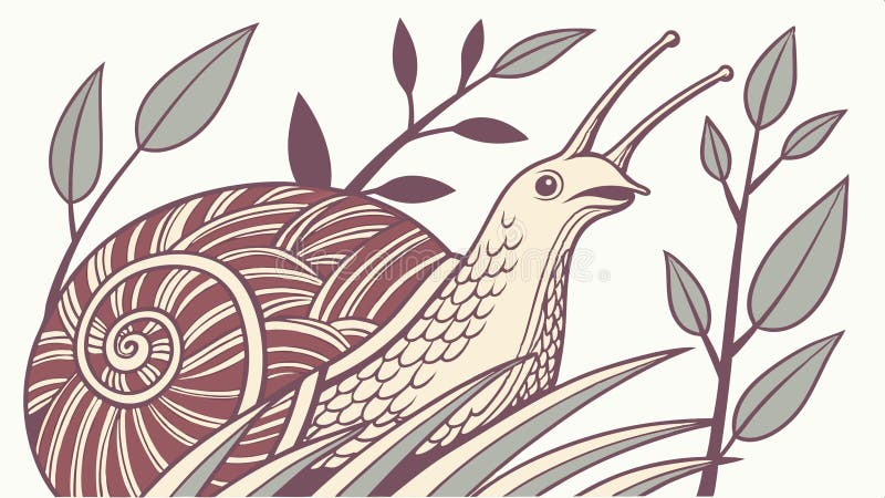 Zen art stylized snail stock vector. Illustration of difficulty - 75748966