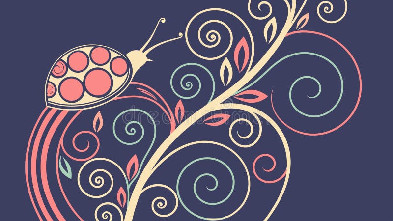 Zen art stylized snail stock vector. Illustration of difficulty - 75748966