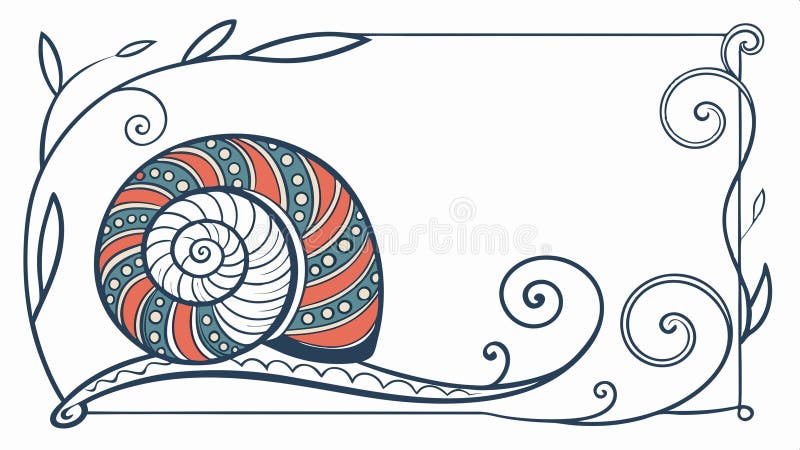Zen art stylized snail stock vector. Illustration of difficulty - 75748966