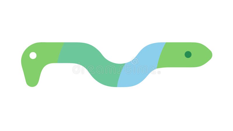 Stylized Snake Icon in Flat Design Style, Reptile Graphic, Vector ...