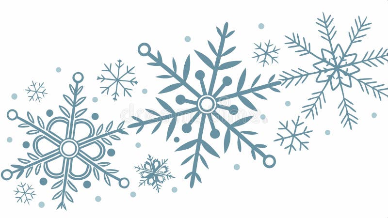 Stylized Snowflake Cluster Design Element Illustration Vector Design ...