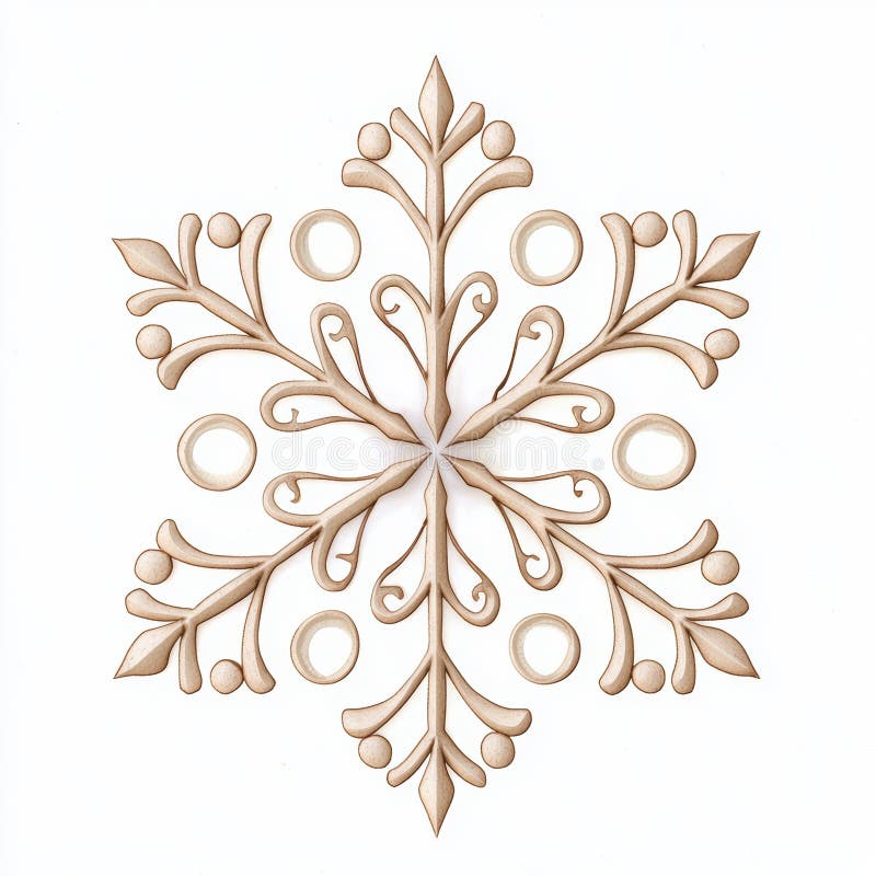 A Stylized Snowflake with Swirls and Curves, Abstract and Creative ...