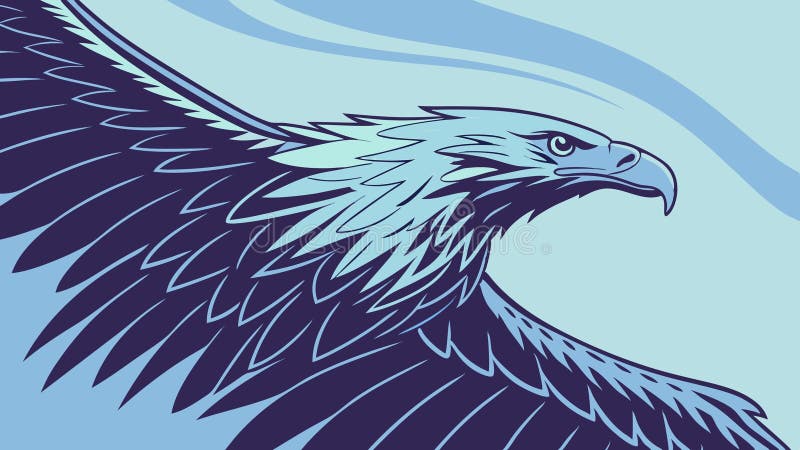 Stylized Soaring Eagle. Dynamic Powerful Bird. Freedom and Ambition ...