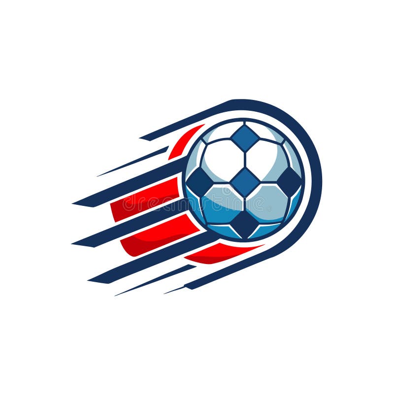 Fast Soccer Ball Illustration with Motion Lines Graphic Design Stock ...