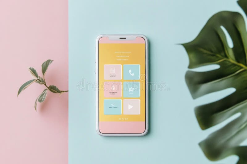 Stylized Social Media Post Featuring a Phone Design with Colorful ...