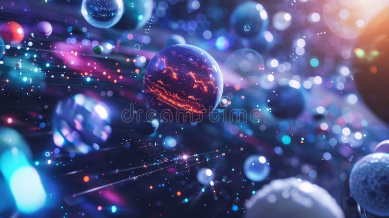 AI-Enabled Pharmaceutical Universe with Pill Planets Stock Photo ...