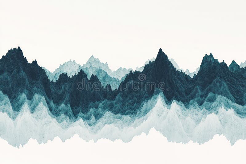 Stylized Soundwave Pattern Resembling Mountains Symbolizing Powerful ...