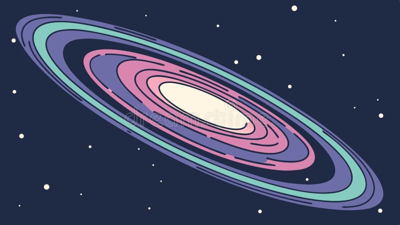 Stylized Spiral Galaxy in Outer Space Colorful Cosmic Vector, Vector ...