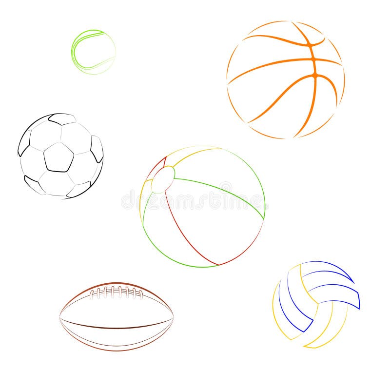 Stylized Sport Ball Form stock vector. Illustration of simple - 111055956