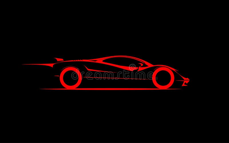 Stylized sports car coupe stock vector. Illustration of automobile ...