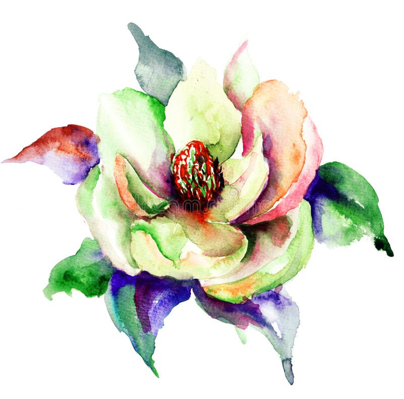 Stylized spring flowers stock illustration. Illustration of growth ...