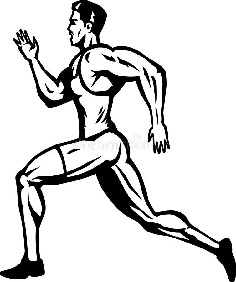 Stylized Sprinter stock vector. Illustration of healthy - 14126018