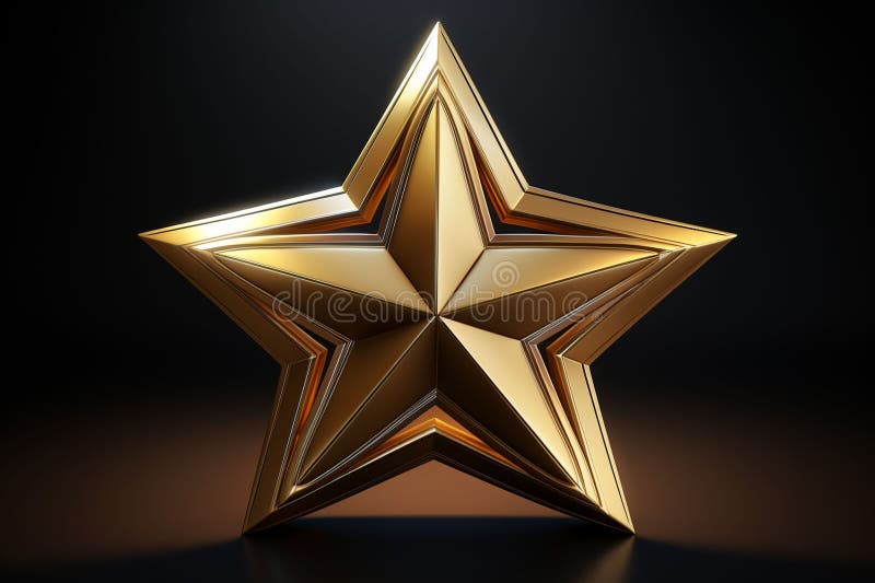 Stylized Star Icon with a Modern and Sleek Stock Illustration ...