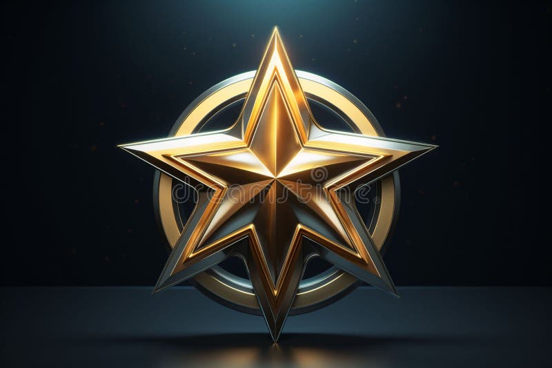 Stylized Star Icon with a Modern and Sleek Stock Illustration ...