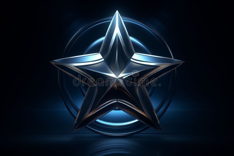 Stylized Star Icon with a Modern and Sleek Stock Illustration ...