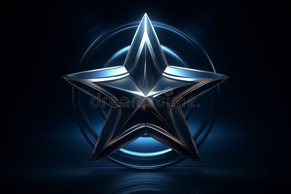 Stylized Star Icon with a Modern and Sleek Stock Illustration ...
