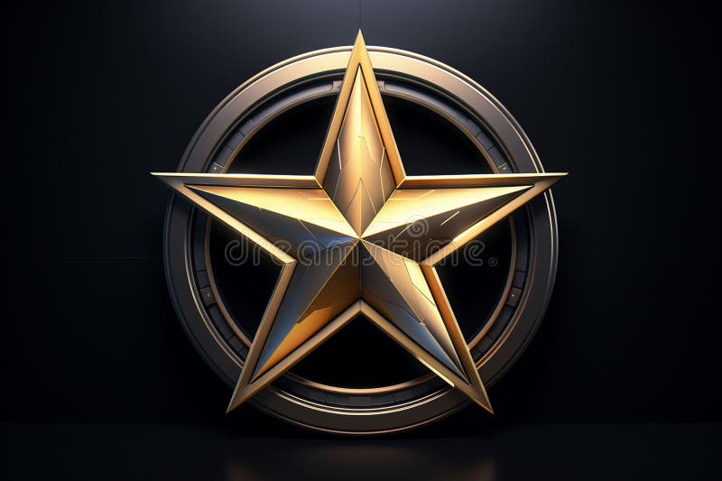 Stylized Men with Star Isolated Stock Illustration - Illustration of ...