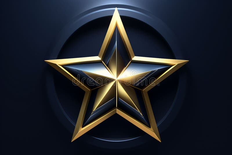 Stylized Star Icon with a Modern and Sleek Stock Illustration ...
