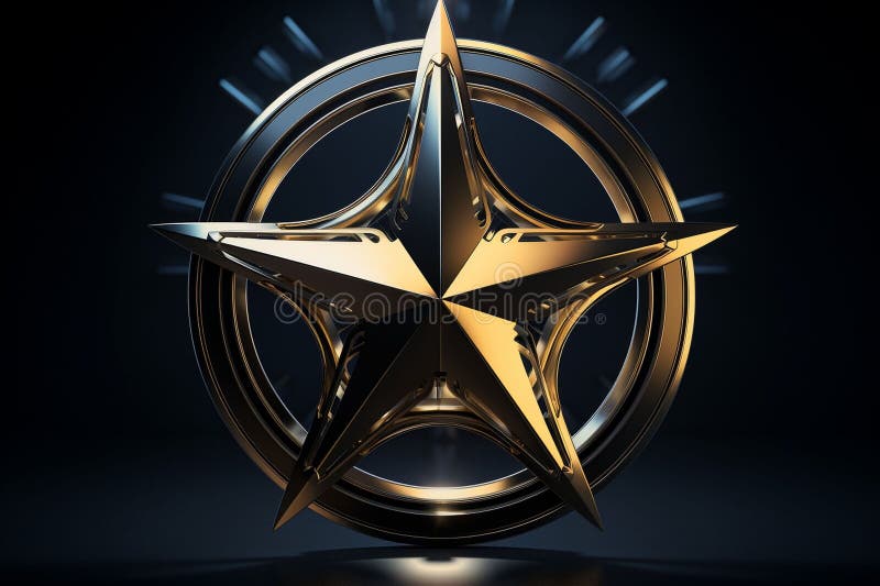 Stylized Men with Star Isolated Stock Illustration - Illustration of ...