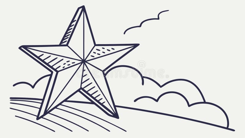 Stylized Star Icon, Symbolizing Excellence, Achievement, and Quality ...